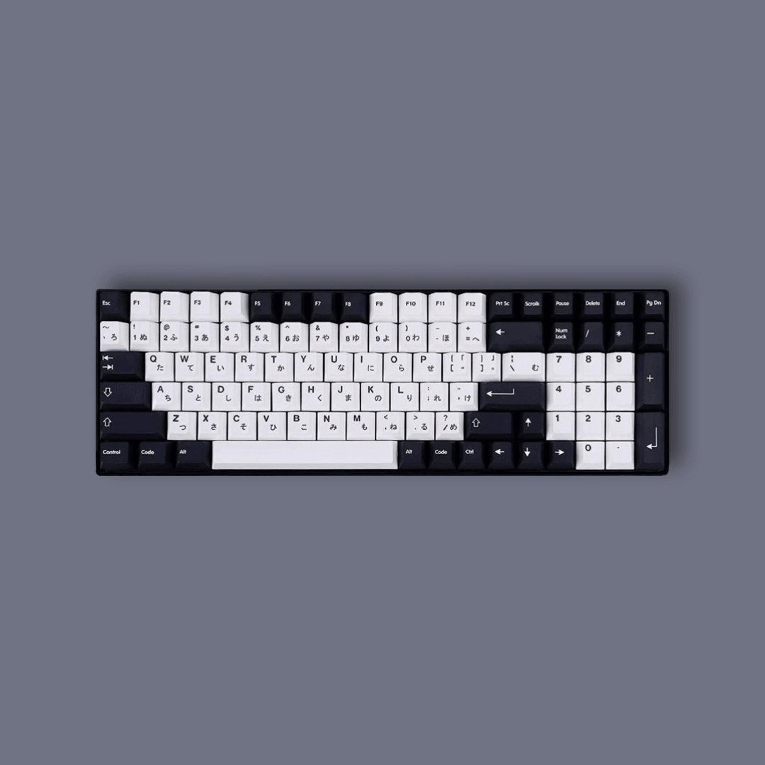 Bento Inspired Black & White Keycap Set